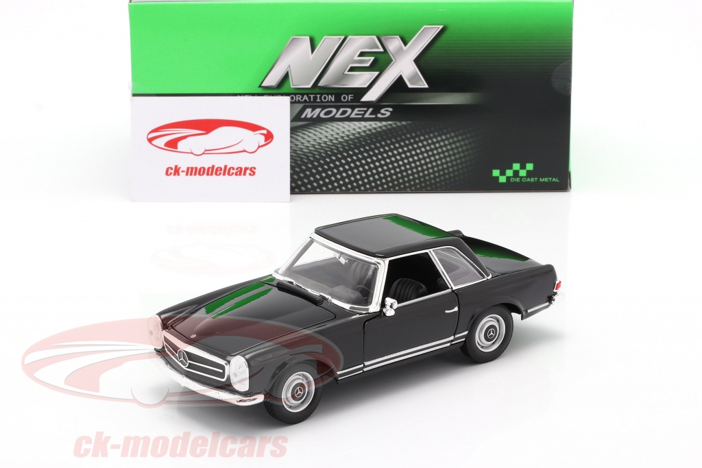 Welly 1:24 Mercedes-Benz 230 SL (W113) Hardtop year 1963 black 24093bk ...