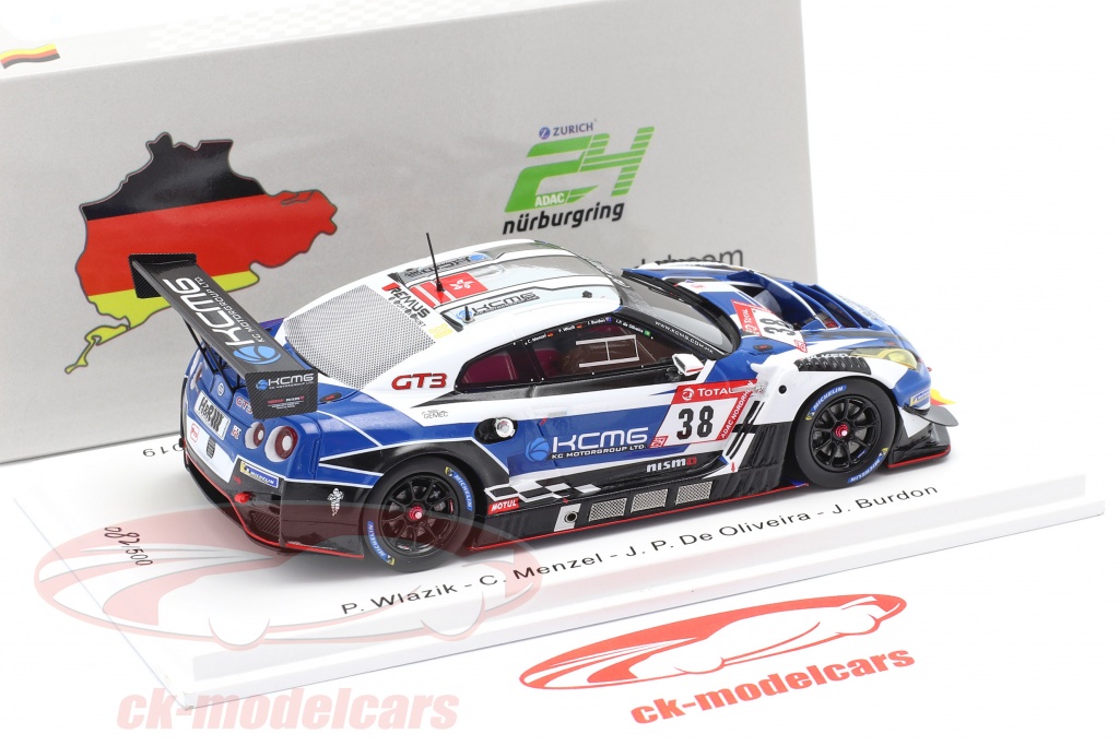 Spark 1:43 Nissan GT-R Nismo GT3 #38 24h Nürburgring 2019 KCMG SG560 ...