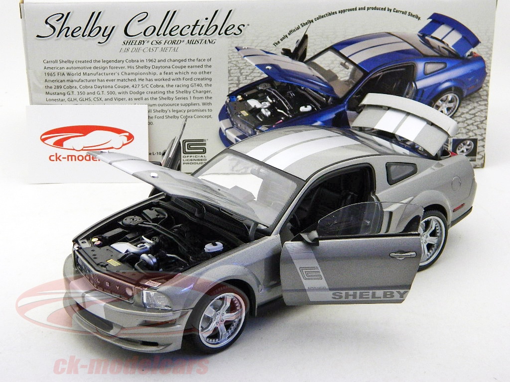 Shelby Collectibles 1:18 Shelby CS6 Ford Mustang 2008 grey with silver ...