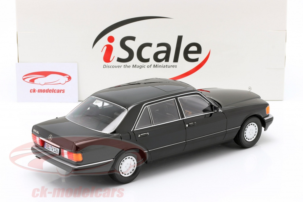 iScale 1:18 Mercedes-Benz 560 SEL S-class (W126) year 1985 black ...