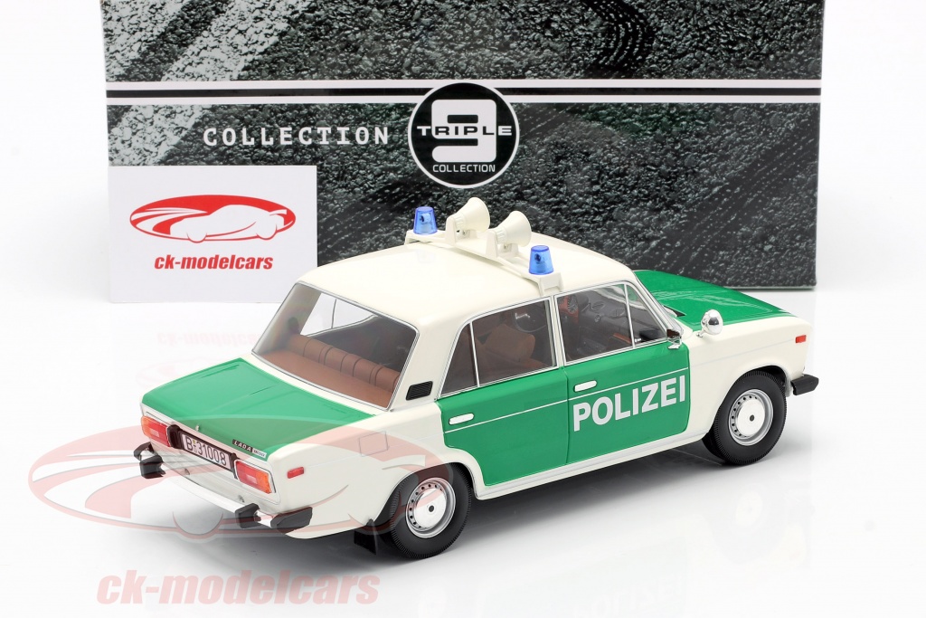 Triple9 1:18 Lada 2106 Polizei BRD Baujahr 1976 weiß / grün T9-1800245 ...