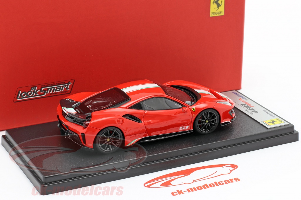 LookSmart 1:43 Ferrari 488 Pista Piloti #51 建设年份 2018 scuderia 红 ...