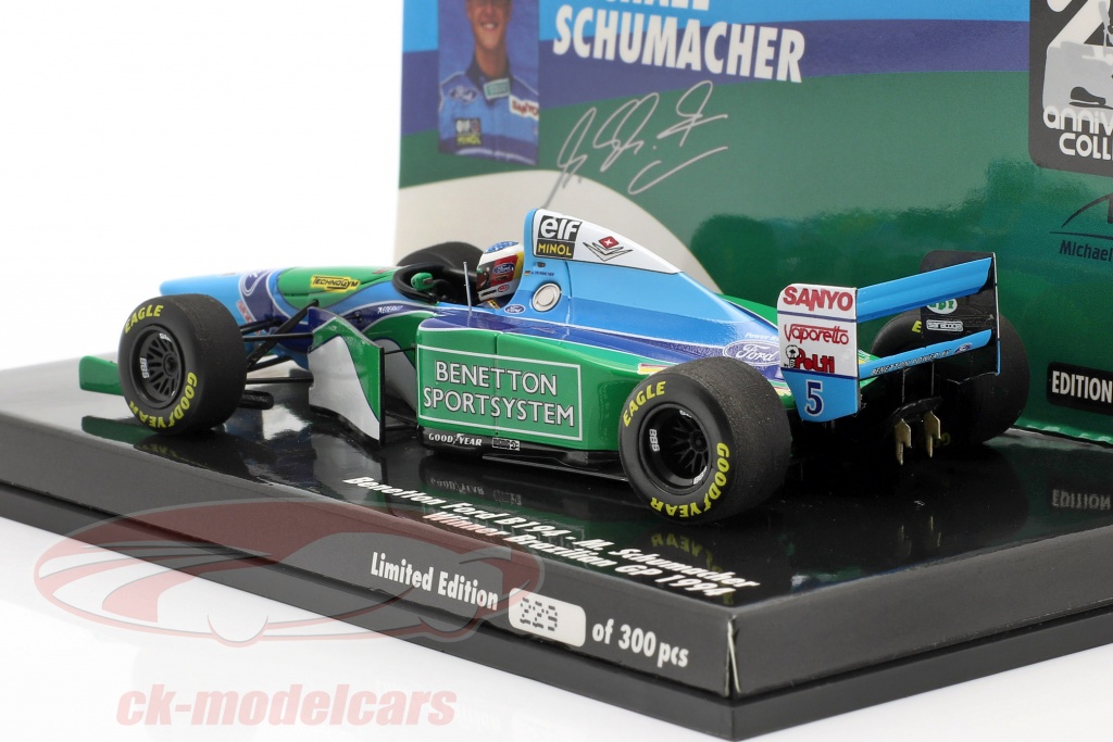 Minichamps 1:43 M. Schumacher Benetton B194 #5 World Champion Brazil GP F1 1994 517940105 model ...