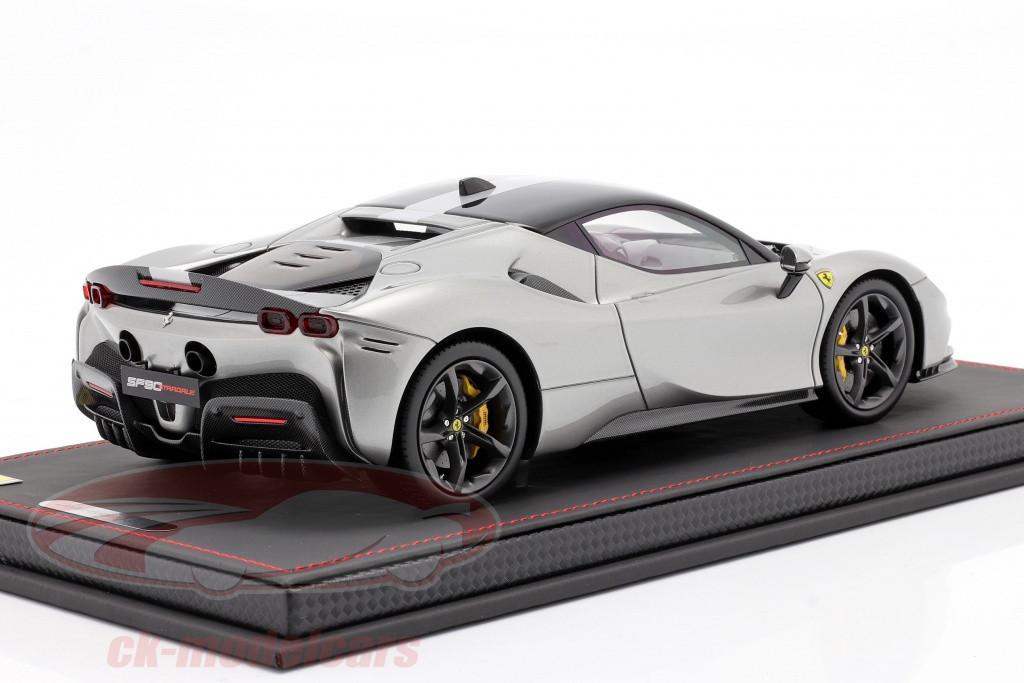 BBR Models 1:18 Ferrari SF90 Stradale Race version 2019 silver gray ...