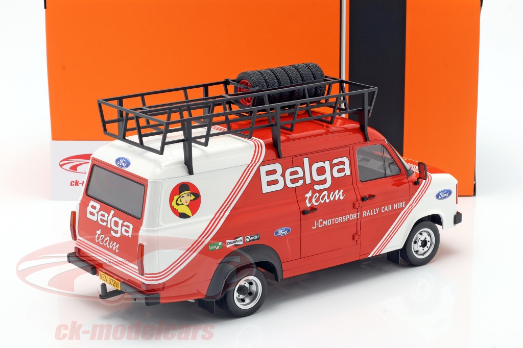 Ixo 1:18 Ford Transit MK II 1979 Rallye Assistance Belga Team rojo ...