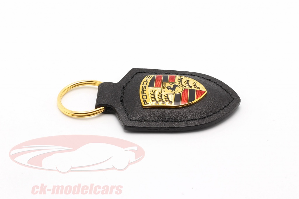 Leather keychain Porsche Badge black CK63598 CK63598