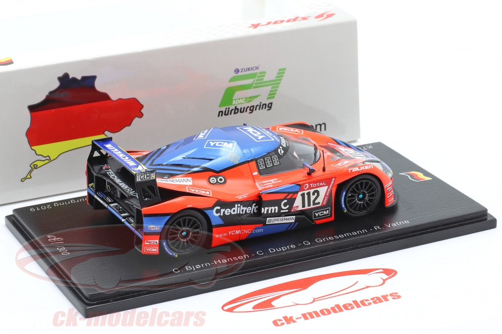 Spark 1:43 KTM X-Bow GT4 #112 2nd Cup-X Class 24h Nürburgring 2019 ...