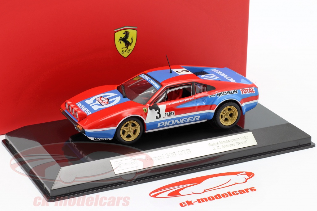 Bburago 1:43 Ferrari 308 GTB #3 Rallye Monte Carlo 1982 Andruet, Biche ...