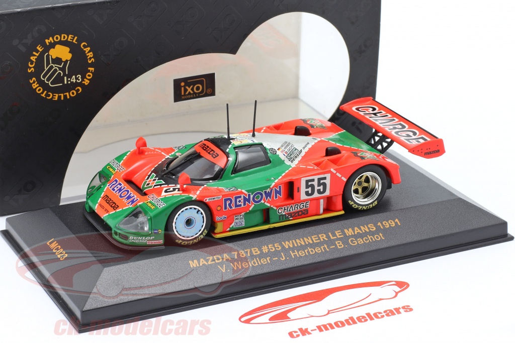 Ixo 1:43 Mazda 787B #55 Winner Le Mans 1991 Weidler, Herbert, Gachot ...