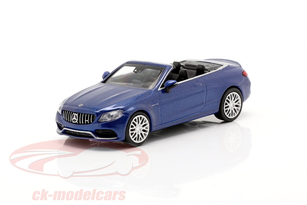 Minichamps 1:87 Mercedes-Benz AMG C63 カブリオレ 2019 青い メタリック 870037034 モデル ...