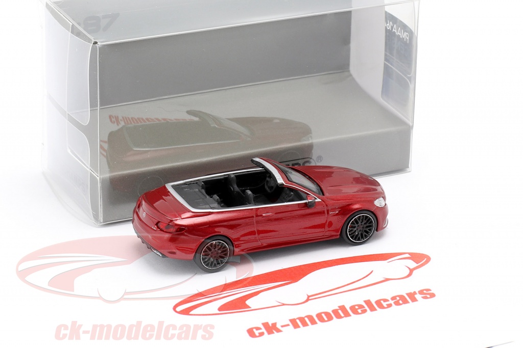 Minichamps 1:87 Mercedes-Benz AMG C63 Cabriolet 2019 red metallic ...