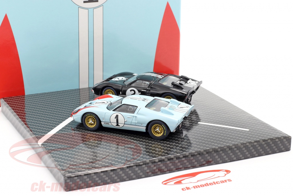 CMR 1:43 2-Car Set Ford GT40 MK II #2 #1 Победитель а также 2-й 24h ...