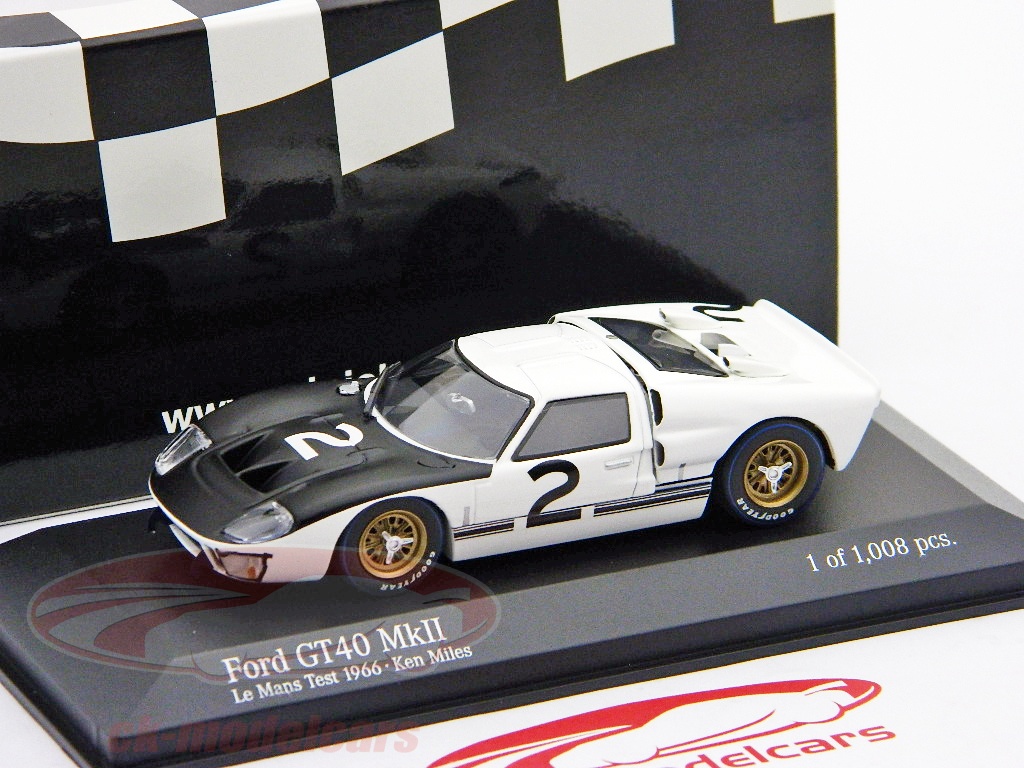 Minichamps 1:43 Ford GT40 MK II #2 LeMans Test 1966 Ken Miles 400668492 ...