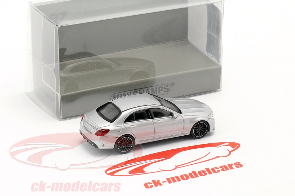 Minichamps 1:87 Mercedes-Benz AMG C63 year 2019 silver 870038101 model ...
