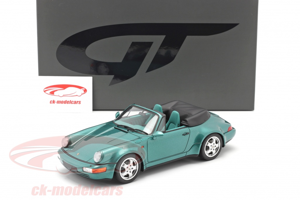 GT-SPIRIT 1:18 Porsche 911 (964) コンバーチブル Turbo Look 1992 wimbledon 緑 ...
