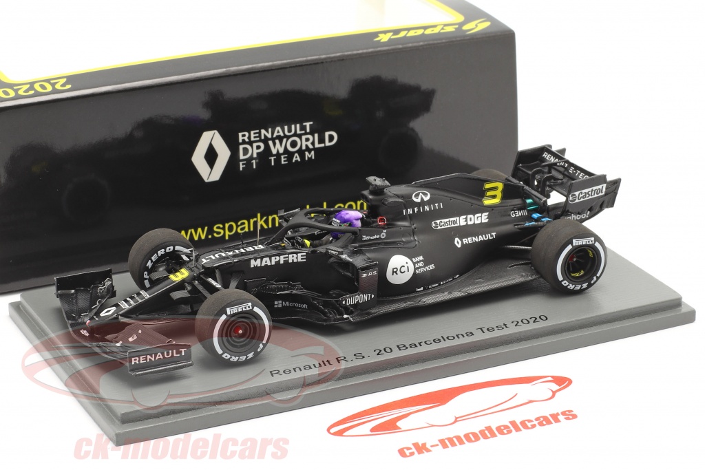 Spark 1:43 Daniel Ricciardo Renault R.S.20 #3 Barcelona test formula 1 ...