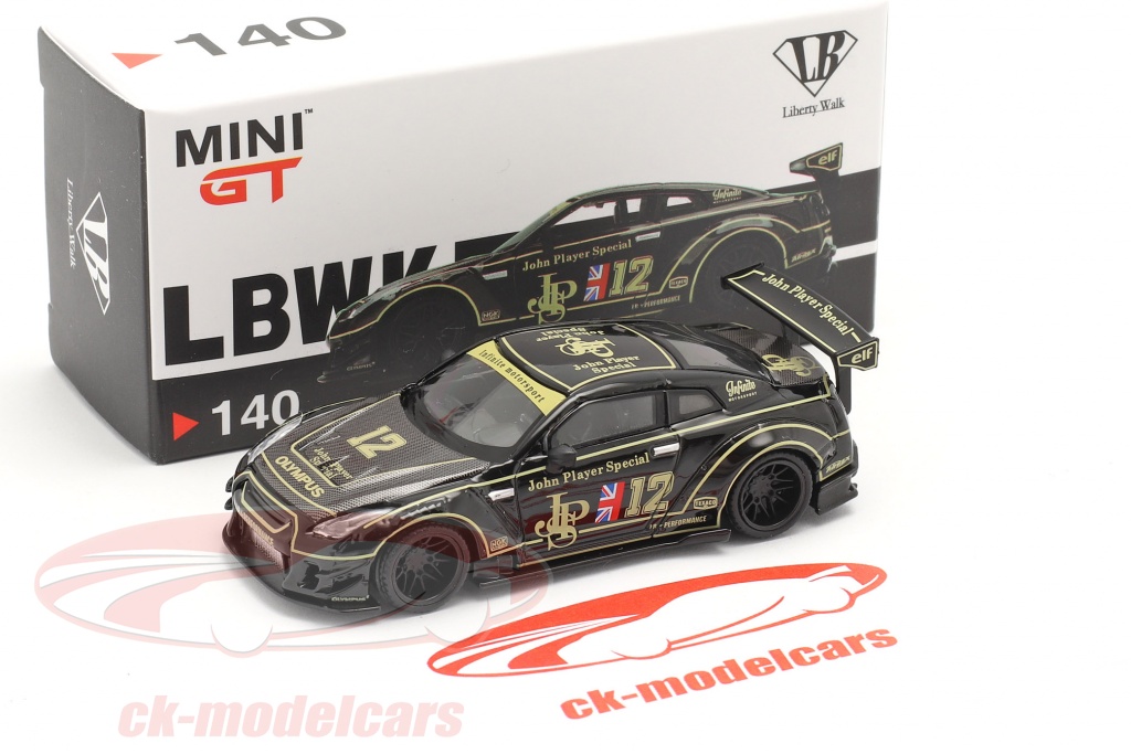 True Scale 1:64 LB Works Nissan GT-R (R35) Type 2 #12 JPS negro / oro ...
