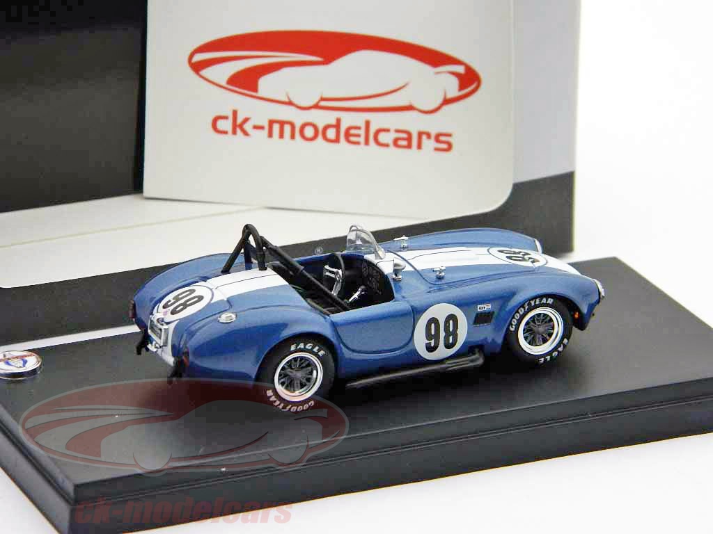 Kyosho 1:43 Shelby Cobra 427 S / C N° 98 Année 1966 bleu clair ...