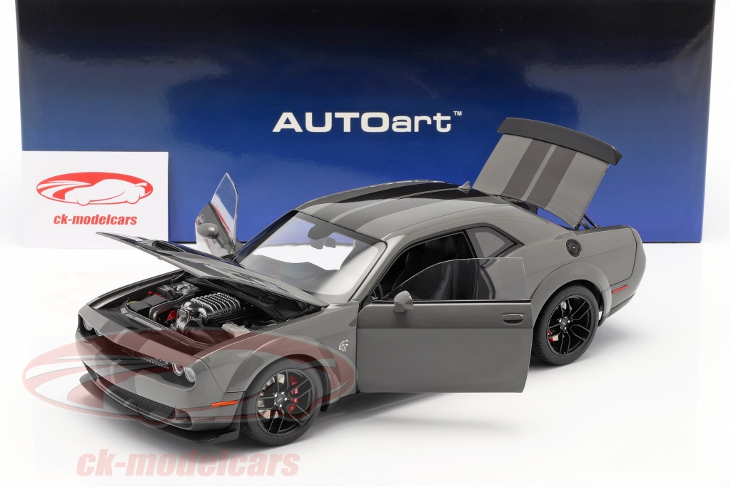 AUTOart 1:18 Dodge Challenger SRT Hellcat Widebody year 2018 grey 71738 ...