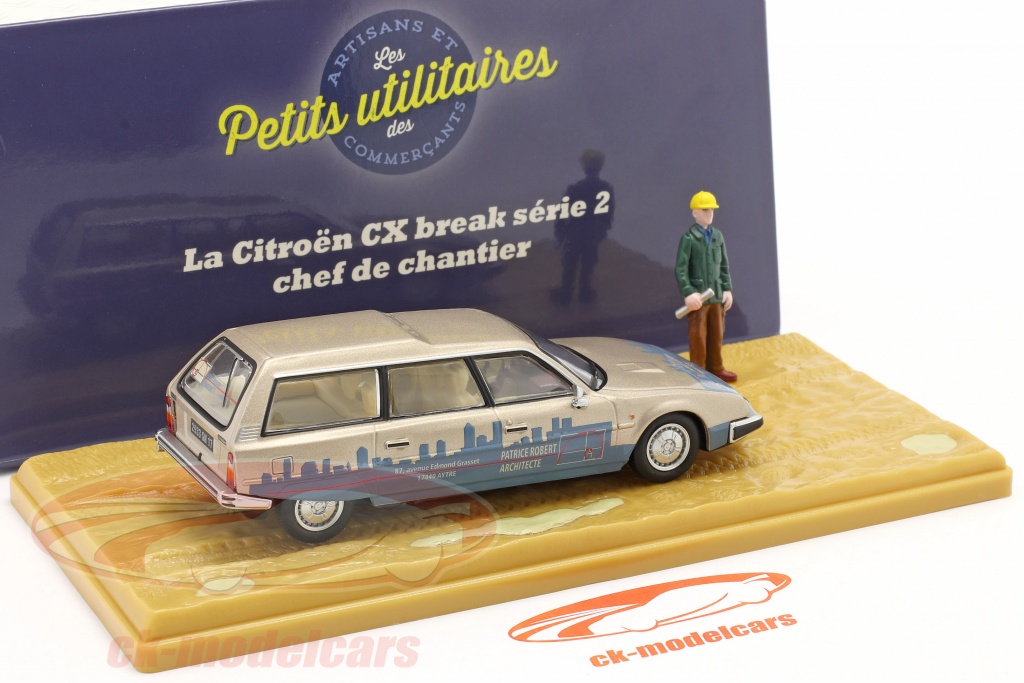 Atlas 1:43 Citroen CX Break series 2 Chef de Chantier beige metallic / blue 2428020 model car ...