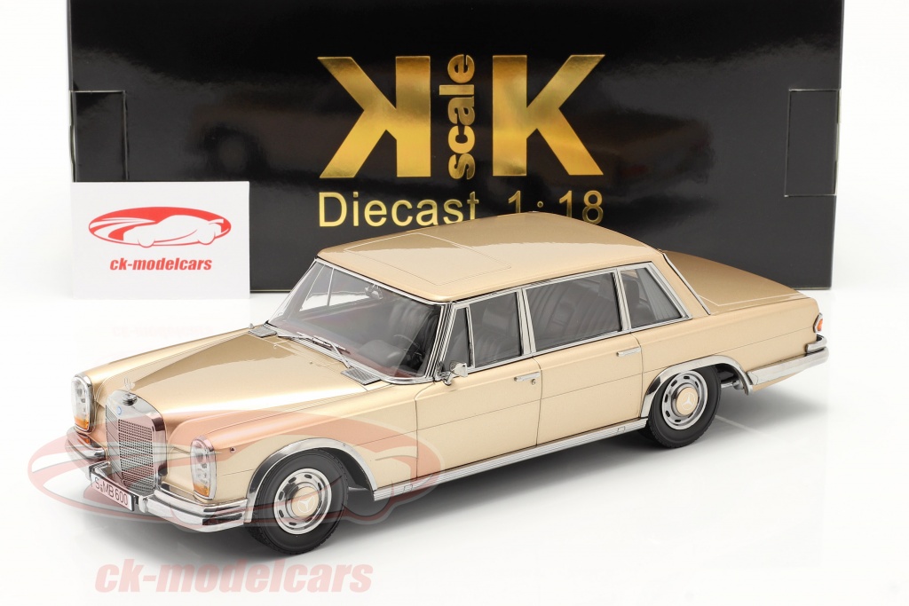 KK-Scale 1:18 Mercedes-Benz 600 SWB (W100) Baujahr 1963 hellgold ...