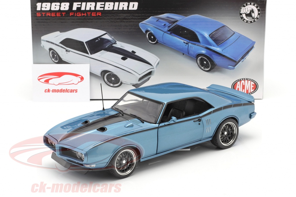 GMP 1:18 Pontiac Firebird Street Fighter year 1968 lucerne blue ...