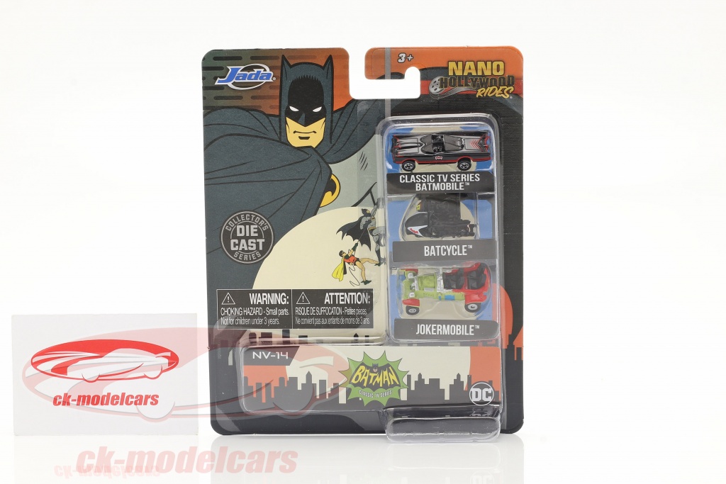 Jadatoys 3-Car Set Nano Cars Batman Classic TV Series (1966) 253211001 ...