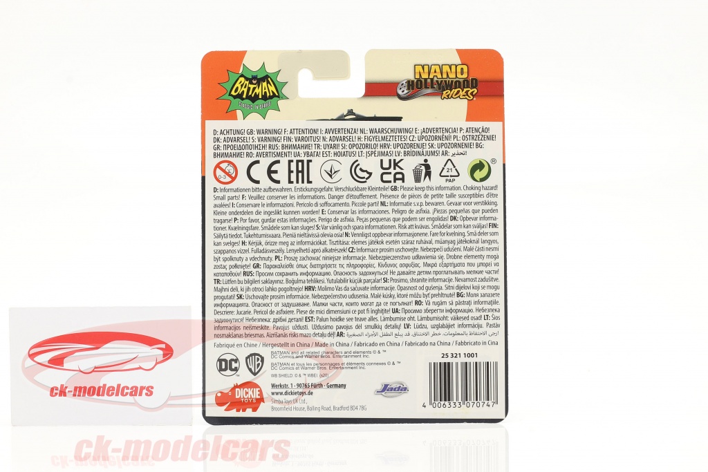 Jadatoys 3-Car Set Nano Cars Batman Classic TV Series (1966) 253211001 ...