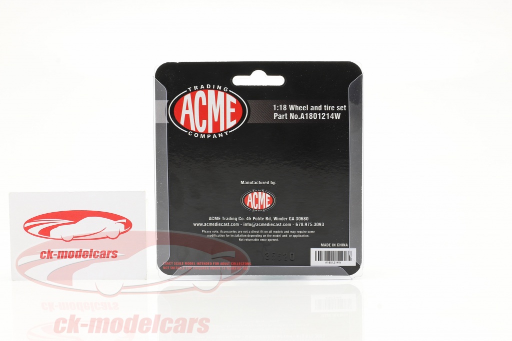 GMP 1:18 Street Fighter Torque Thrust 5-spoke rims and tires set ...