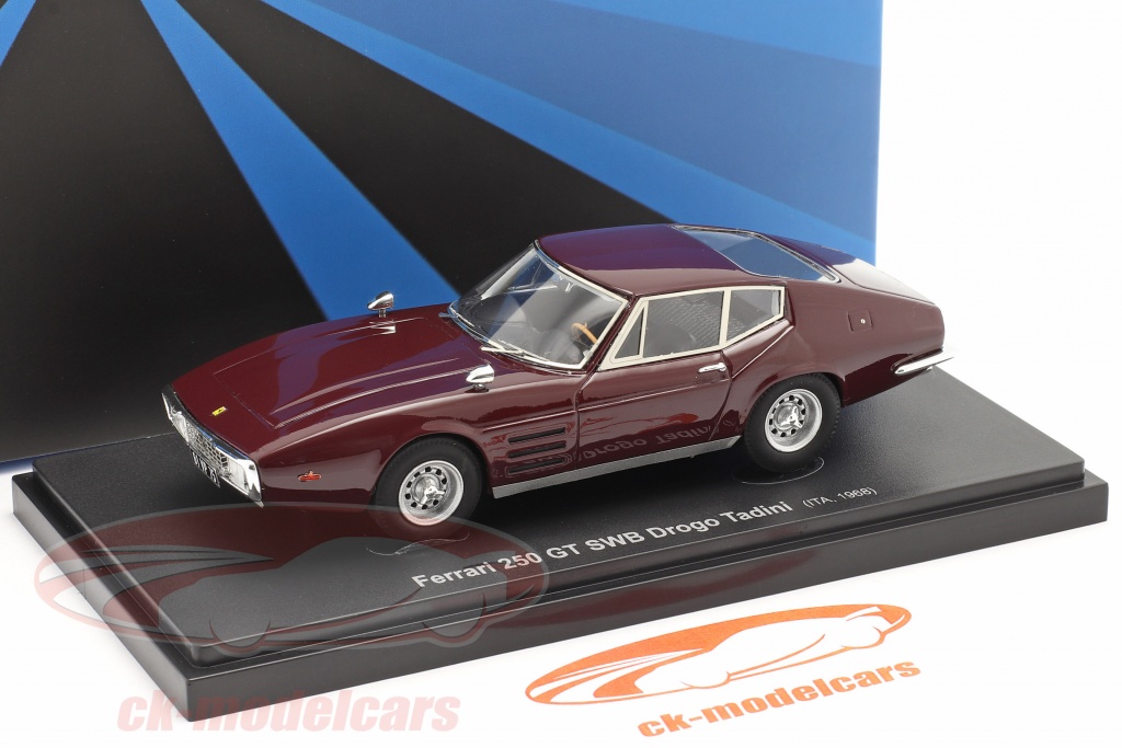 AutoCult 1:43 Ferrari 250 GT SWB Drogo Tadini Bouwjaar 1968 donker rood ...