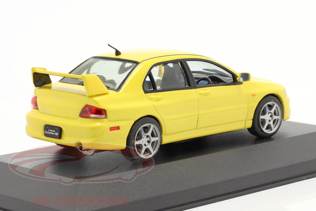 Ixo 1:43 Mitsubishi Lancer Evo VIII year 2003 yellow MOC033 model car ...