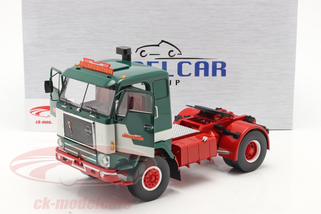 ModelCarGroup 1:18 Volvo F88 Truck Bilspedition 1971 green / white ...
