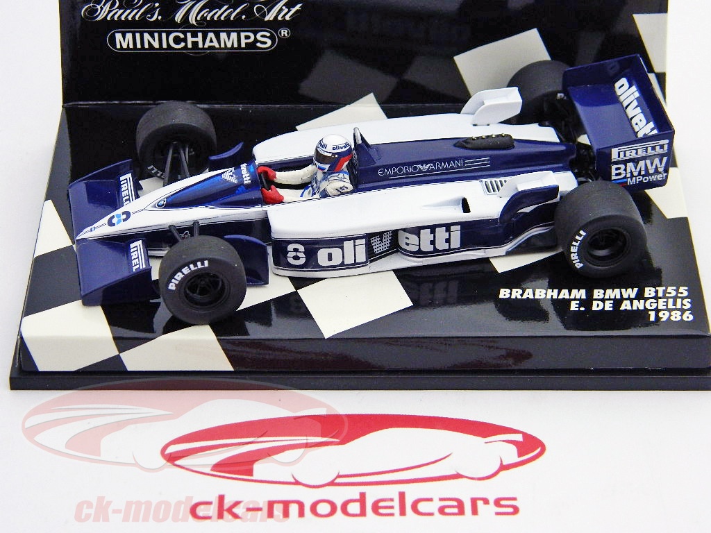 Minichamps 1:43 Elio de Angelis BMW Brabham BT55 de Formule 1 1986 400860008 modèle voiture ...