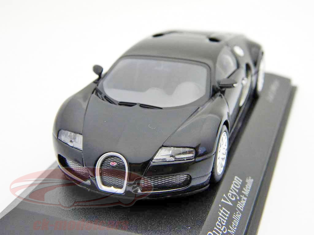 Minichamps 1:43 Bugatti Veyron construite en 2010 black / black ...