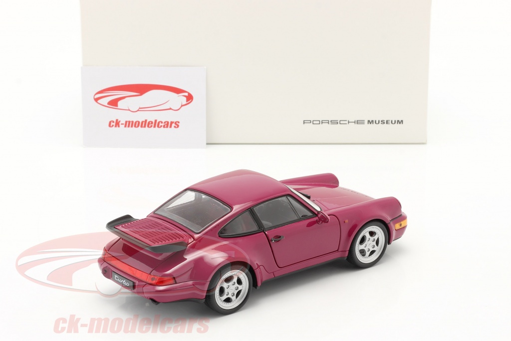 Welly 1:24 Porsche 911 (964) Turbo year 1990 ruby red MAP02493616 model ...