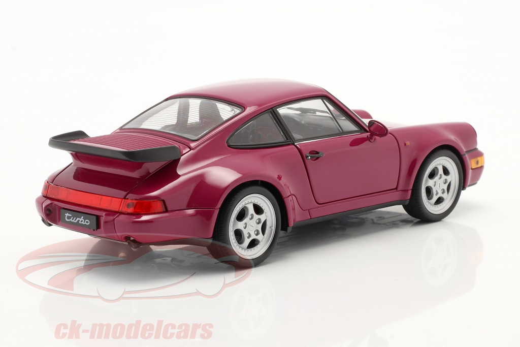 Welly 1:24 Porsche 911 (964) Turbo year 1990 ruby red MAP02493616 model ...
