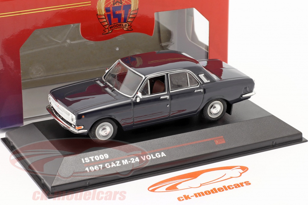 IST-Models 1:43 GAZ M-24 Volga year 1967 dark blue IST009 model car ...