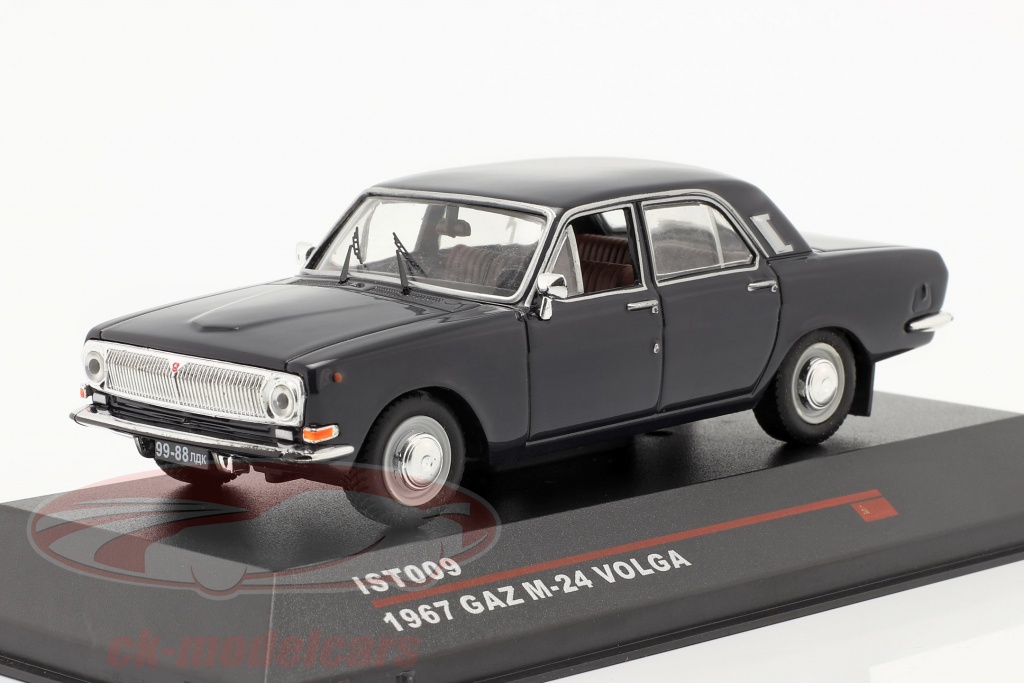 IST-Models 1:43 GAZ M-24 Volga year 1967 dark blue IST009 model car ...