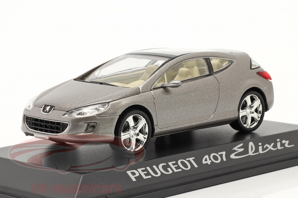 Altaya 1:43 Peugeot 407 Elixir Concept Car grey metallic magCC407eli ...
