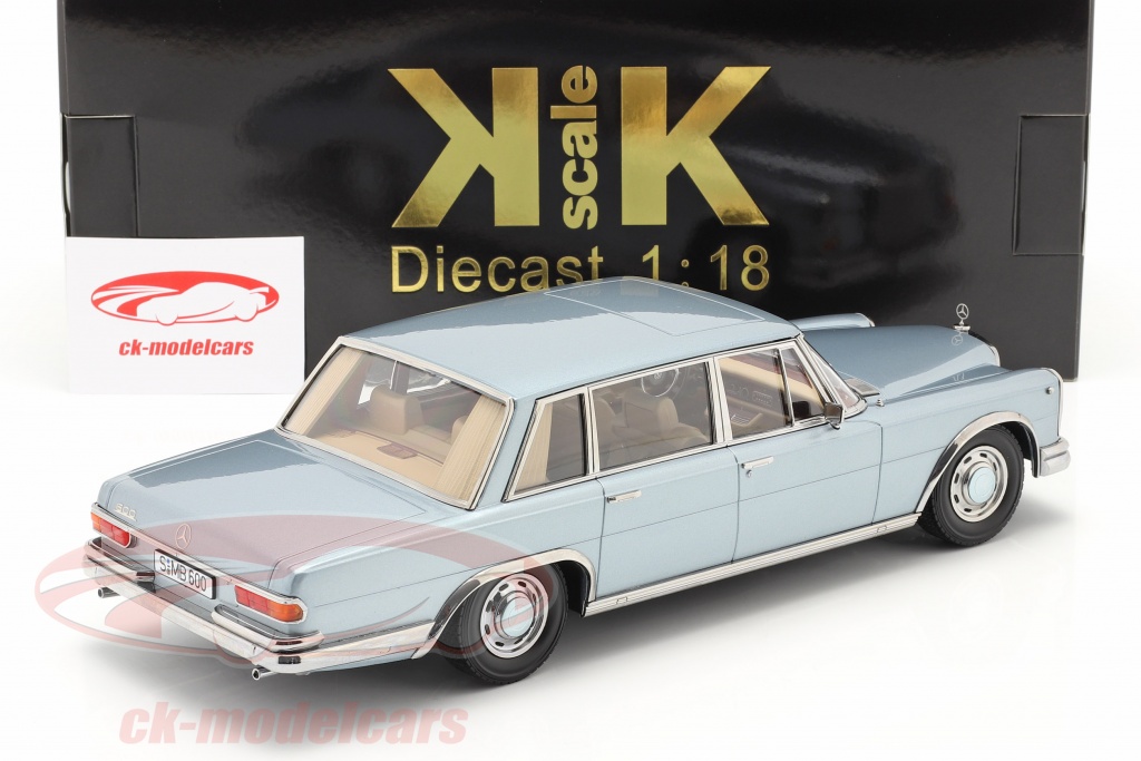 KK-Scale 1:18 Mercedes-Benz 600 SWB (W100) Byggeår 1963 Lyseblå ...