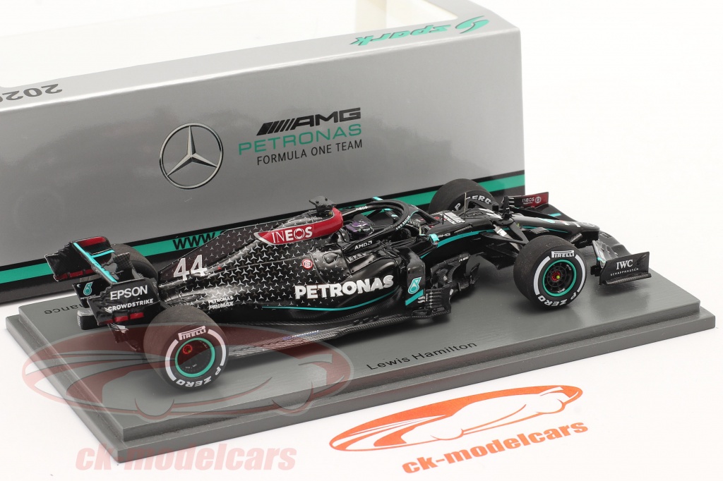 Spark 1:43 L. Hamilton Mercedes-AMG F1 W11 #44 Winner British GP F1 World Champion 2020 S6477 ...