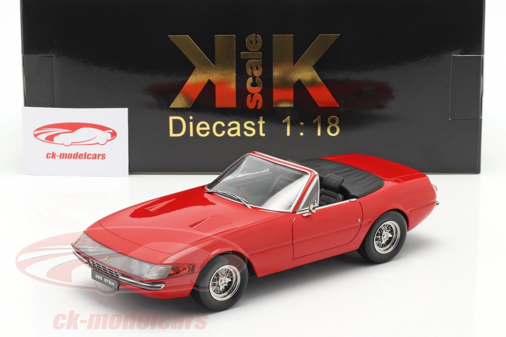 KK-Scale 1:18 Ferrari 365 GTB/4 Daytona Convertible Series 1 1969 red KKDC180611 model car ...