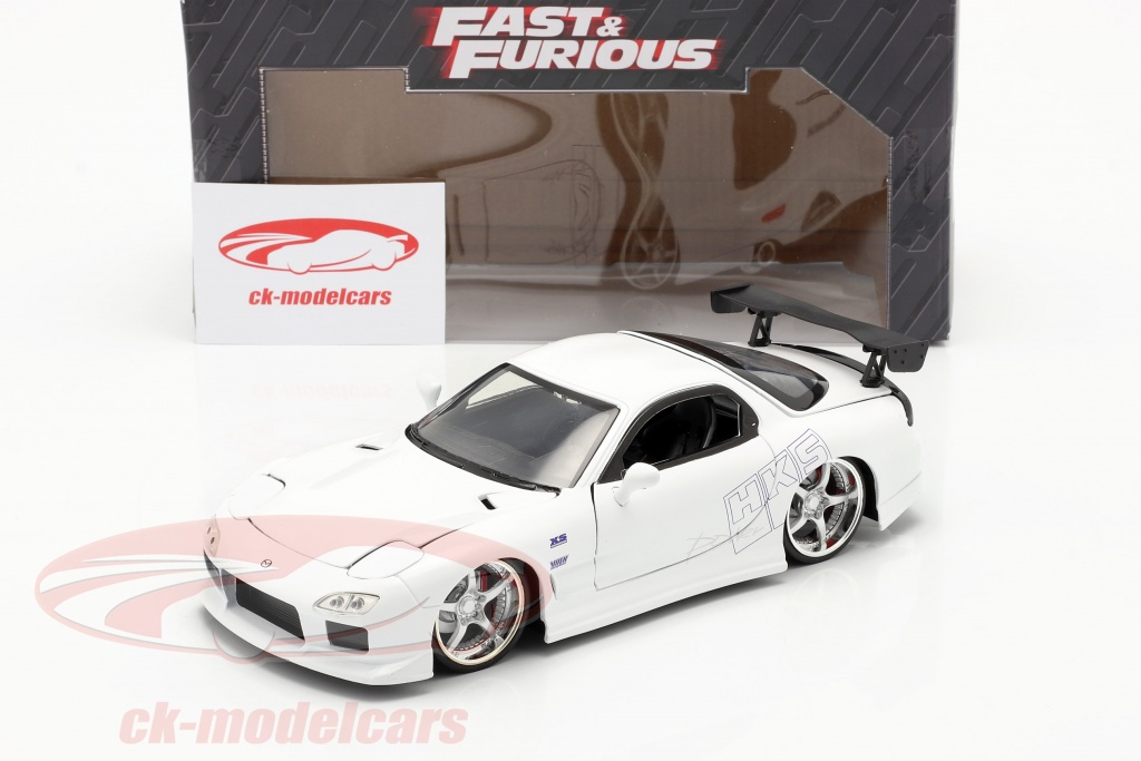 Jadatoys 1:24 Mazda RX-7 1993 Fast & Furious White 253203065 model car ...