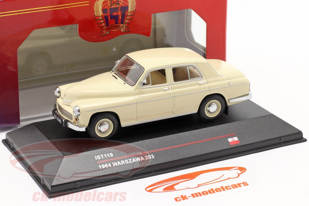 IST-Models 1:43 Warszawa 203 year 1964 beige IST119 model car IST119 ...