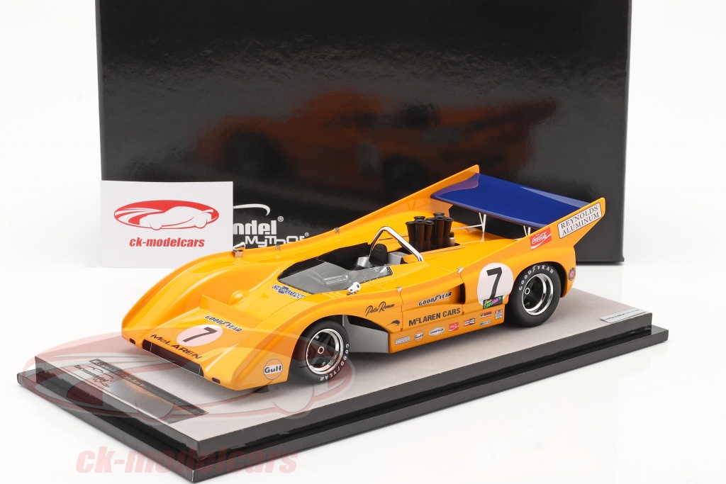 Tecnomodel 1:18 McLaren M8F #7 Winner Watkins Glen Can-Am Series 1971 P. Revson TM18-156B ...