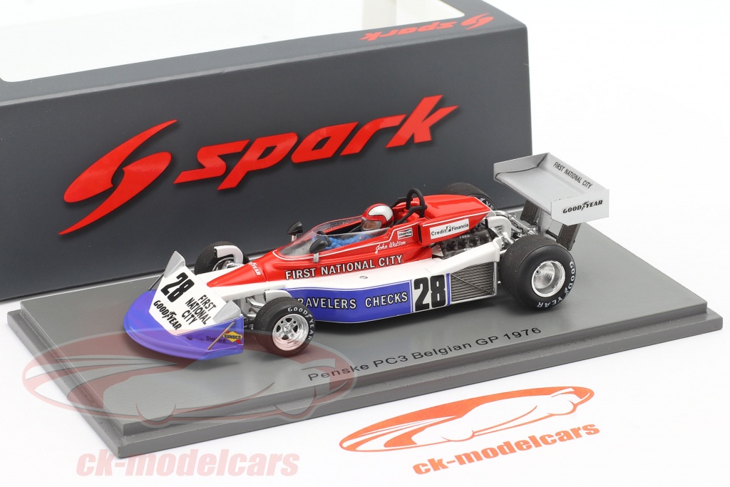 Spark 1:43 John Watson Penske PC3 #28 Séptimo Belga GP fórmula 1 1976 ...