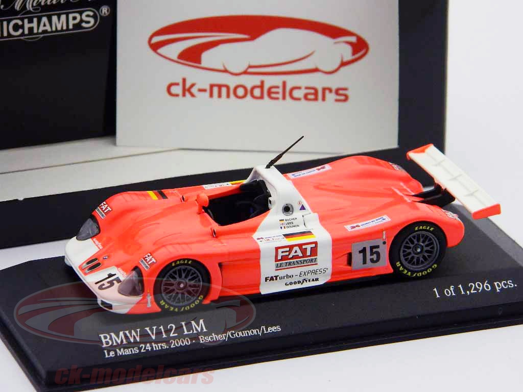 Minichamps 1:43 BMW V12 LM #15 24h LeMans 2000 Team Bscher Bscher / Gounon / Lees 430002815 ...