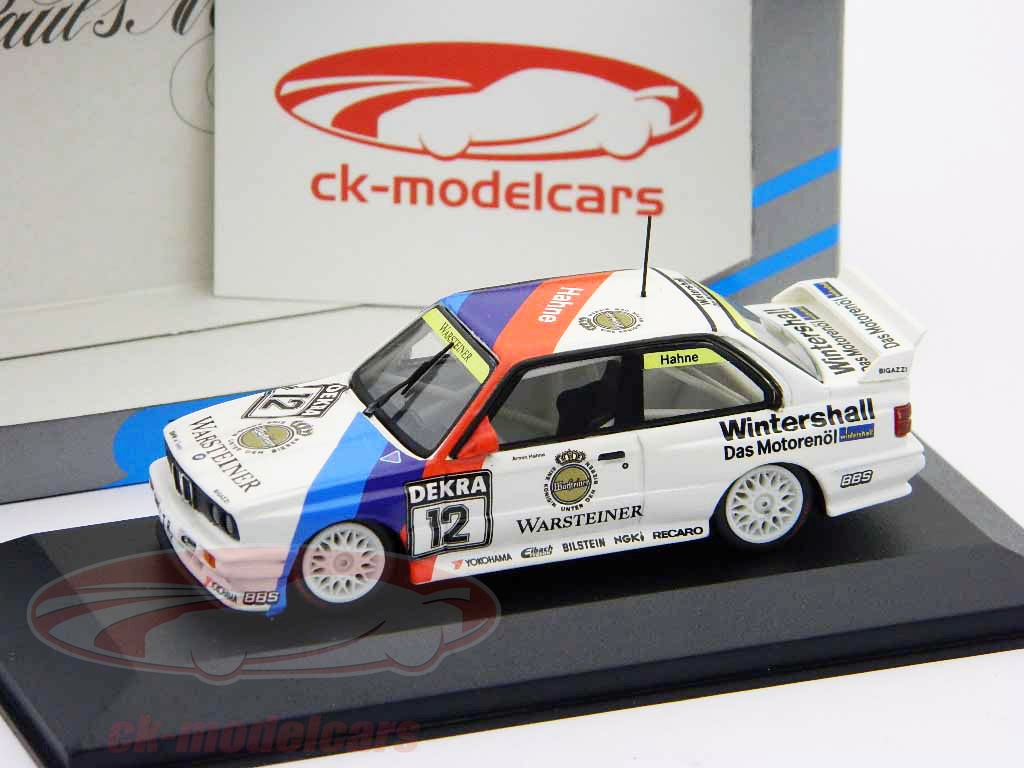 Minichamps 1:43 A. Hahne BMW M3 Sport Evo DTM 1991 #12 Team Bigazzi 12011 modèle voiture 12011 ...