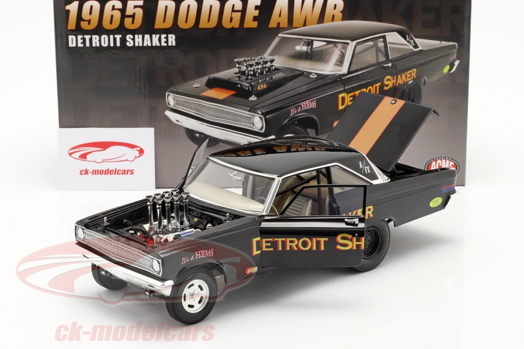 GMP 1:18 Dodge AWB Detroit Shaker Drag Car 1965 zwart A1806505 model ...
