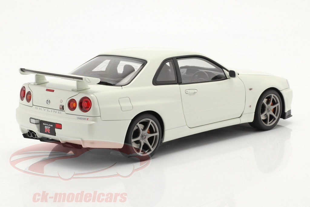 AUTOart 1:18 Nissan Skyline GT-R (R34) V-Spec II 建设年份 2001 珍珠 白色的 77406 模型 汽车 77406 674110774061